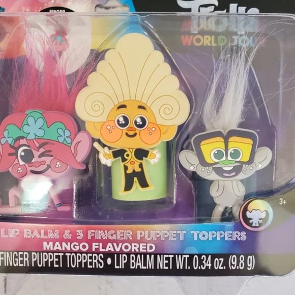 Dreamworks | Makeup | Trolls World Tour Jumbo Lip Balm Finger Puppet ...